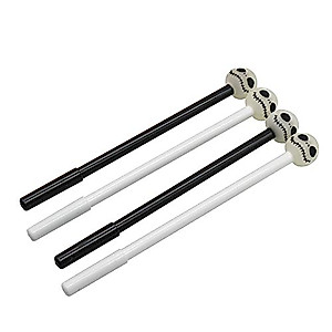 Maydahui 12PCS Pumpkin Skull Heads Rollerball Pens Mix and Match Creative Cute Black Gel Ink Pens For Boys Halloween Party