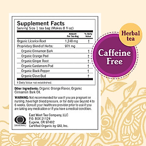 Yogi Tea - Egyptian Licorice Tea (6 Pack) - Warming and Naturally Spicy Sweet - Soothing and Caffeine Free - 96 Organic Herbal Tea Bags