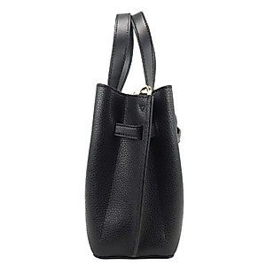 Michael Kors Emilia Small Leather Satchel Black Crossbody