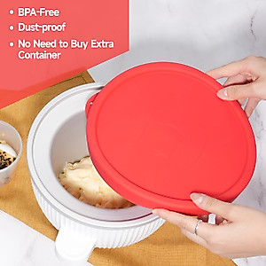 LUVCOSY Silicone Lid Compatible with Kitchenaid 2-quart Ice Cream Mixer Bowl, Silicone Bowl Covers for Kitchenaid Freezer Bowl, for Kitchenaid Accessory, Dishwasher Freezer Safe (Bowl Not Included)