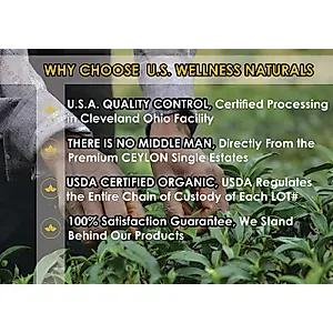 English Breakfast Tea, CRISP, RICH & AROMATIC well-rounded loose leaf tea, 110+ cups, 8oz Organic Ceylon SINGLE ESTATE tea, 100% Idulgashinna estate, OP grade tea, U.S.A. Processed & Quality Control