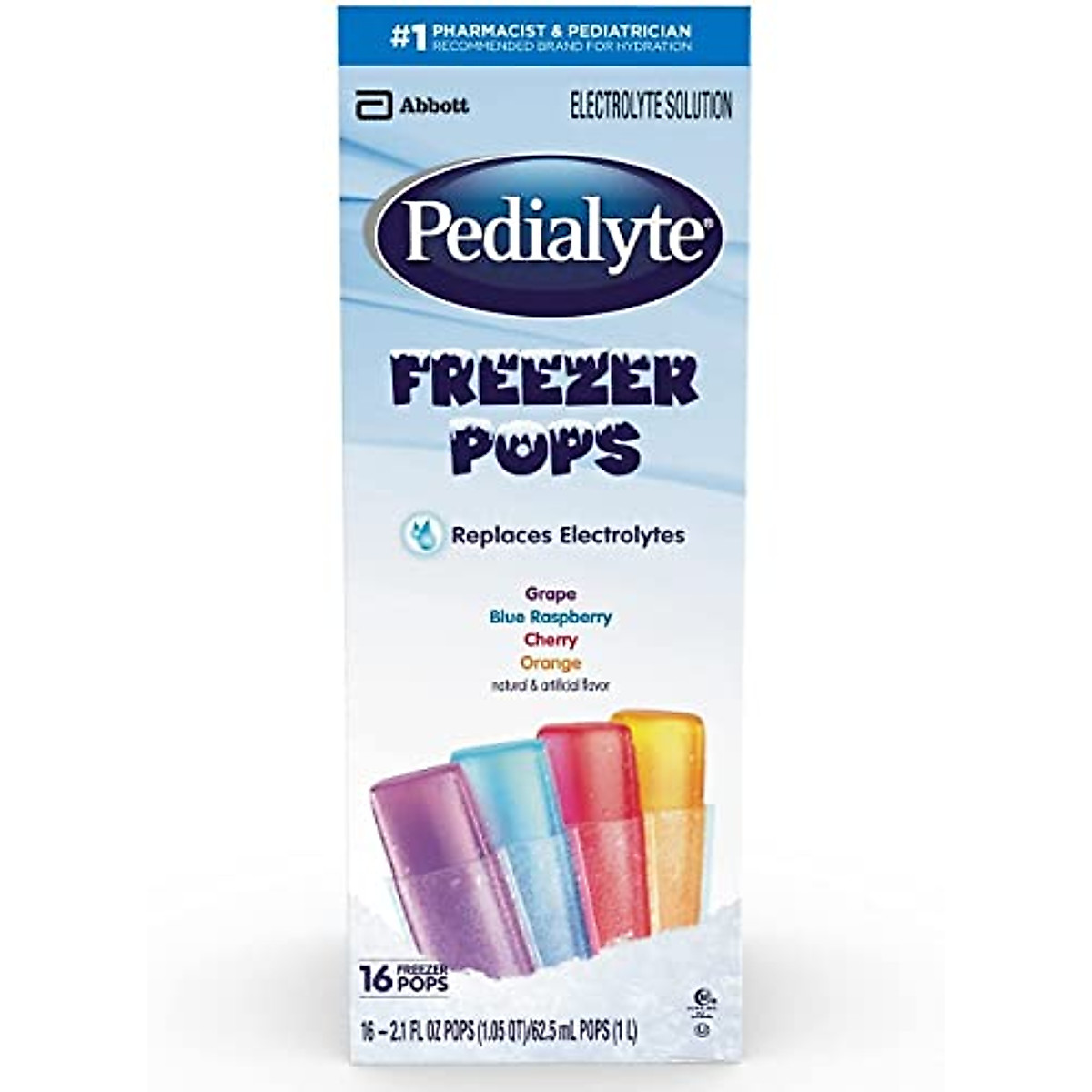 Pedialyte Freezer Pops - Assorted Flavors - 2.1 Ounce - 16 ct (Pack of 3)