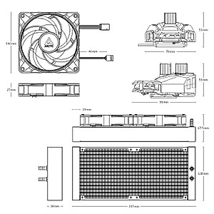 ARCTIC Liquid Freezer II 280 RGB - Multi-Compatible CPU AIO Water Cooler with RGB, efficient PWM-Controlled Pump, CPU Cooler, AIO Cooler, CPU Liquid Cooler - Black