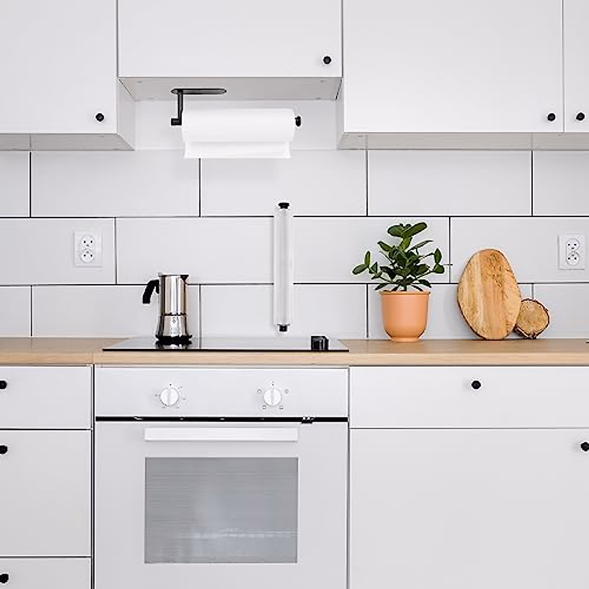 Paper Towel Holder Under Cabinet Self Adhesiver Hanging Paper Towel Holder Mounted Kitchen Hardware Paper Towels Bulk Black Stick on Paper Towel Holder Door Large Paper Towel Roll Holder Wall Sink