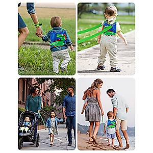 Toddler Leash for Boys and Girls , 4-in-1 Leash for Kids, Toddler Harness with Leash, Child Leash for Walking with Baby Safety Anti Lost Wrist Link (Dinosau
