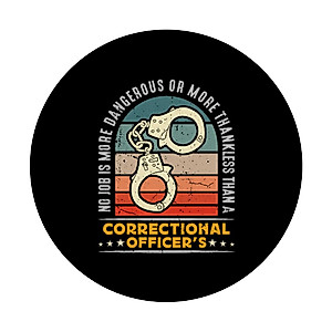 No Job Is More Dangerous Or Thin Silver Corrections Officer PopSockets Swappable PopGrip