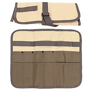 Camping Utensil Bag, Knife Roll Bag for Chefs Canvas Roll Up Culinary Bag Tableware Storage Hanging Bag Multi-purpose Knife Cover for Cooking, Camping
