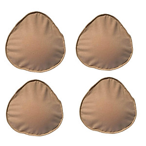 BIMEI 2 Pairs Cotton Protect Pocket For Mastectomy Silicone Breast Forms Cover Bags for Silicone Breast Forms (M, Begie 2 Pairs Triangular)