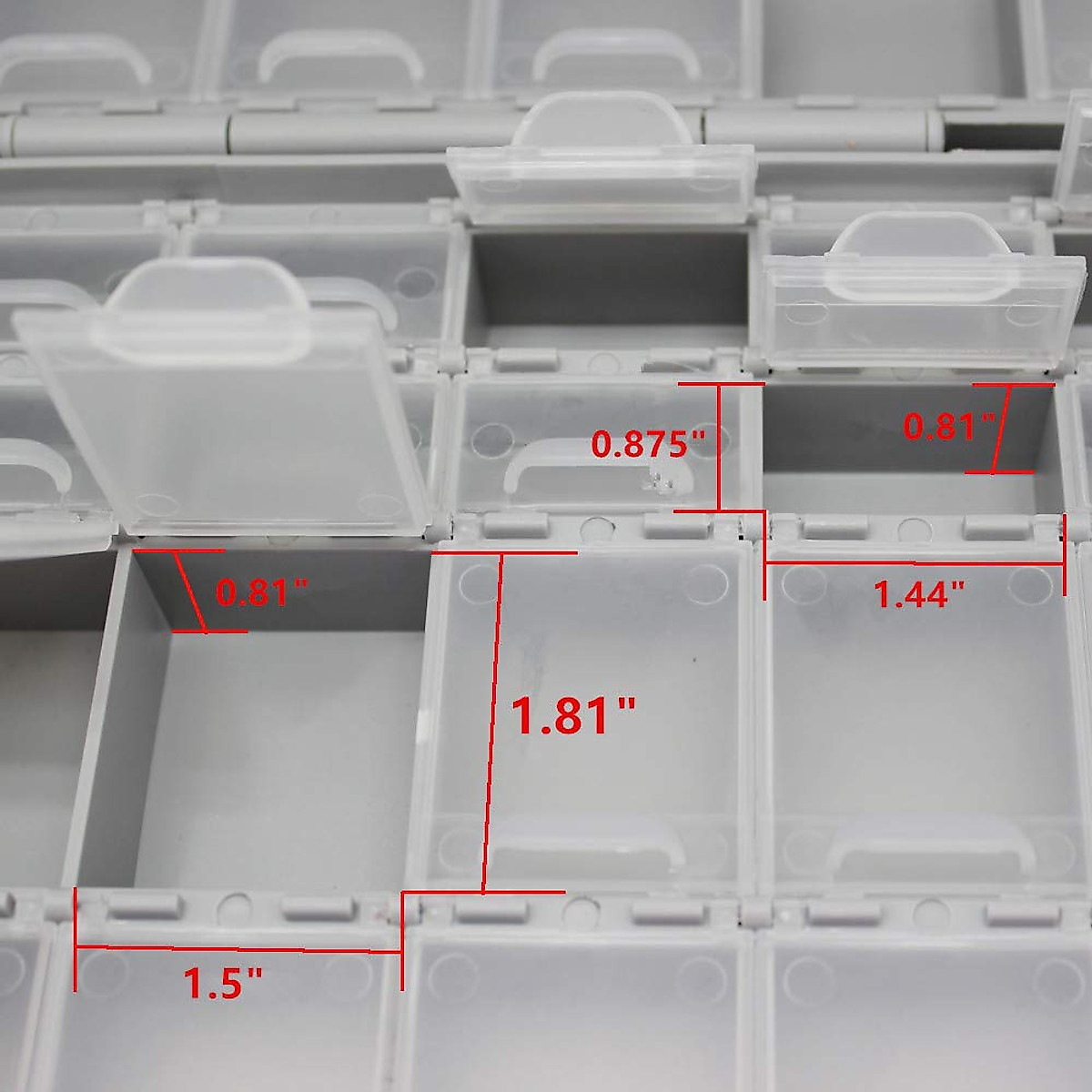 AideTek BOXALL48 48 Lids Empty Enclosure SMD SMT Organizer Size 6 inch 9 Inch Surface Mount