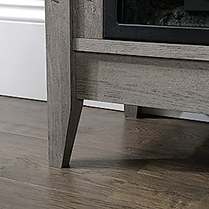 Sauder Miscellaneous Storage Library/Book Shelf with Electric Fireplace, Mystic Oak Finish