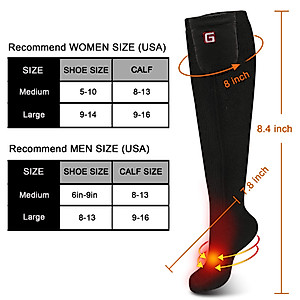 Mognolia Heated Socks Women Men,Rechargeable Footwarmer for Skiing Camping Hiking Snowboarding Cozy Sox