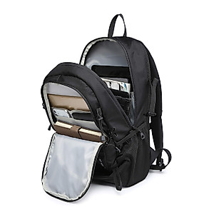 sinotron 25L Travel Hiking Backpack Daypack for Men/Women (Black)