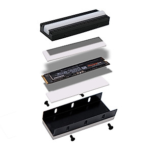 EZDIY-FAB 5V ARGB SATA NVMe NGFF M.2 Heatsink SSD Cooler for 2280 M.2 SSD, with Thermal Pad (SSD not Included)