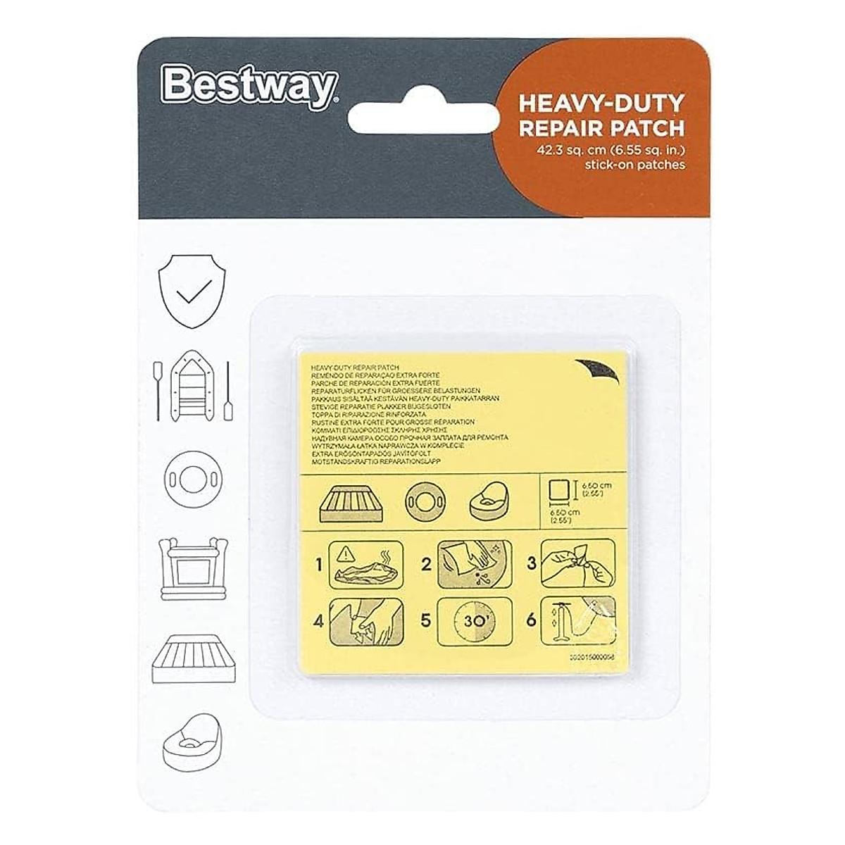 Inflatable Repair Kit Pool Patch Garden Adhesive Clear Heavy Duty 10 Pack 6.5cm