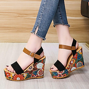 ZHOUXINGB Womens Boots Ankle, Hiking Shoes for Women Slides Sandals Zipper Back Water Shoes Athletic Shoes Platform Flip Flops Low Wedge Chunky Heels for Women Black