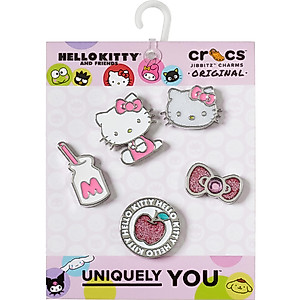 Crocs Jibbitz 5-Pack Hello Kitty and Friends Sparkly Shoe Charms, Jibbitz Shoe Charms, Sanrio Crocs Charms