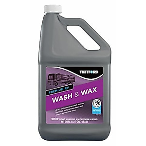 Thetford Premium RV Wash and Wax, Detergent and Wax for RVs / Boats / Trucks / Cars - 1 Gallon - Thetford 32517