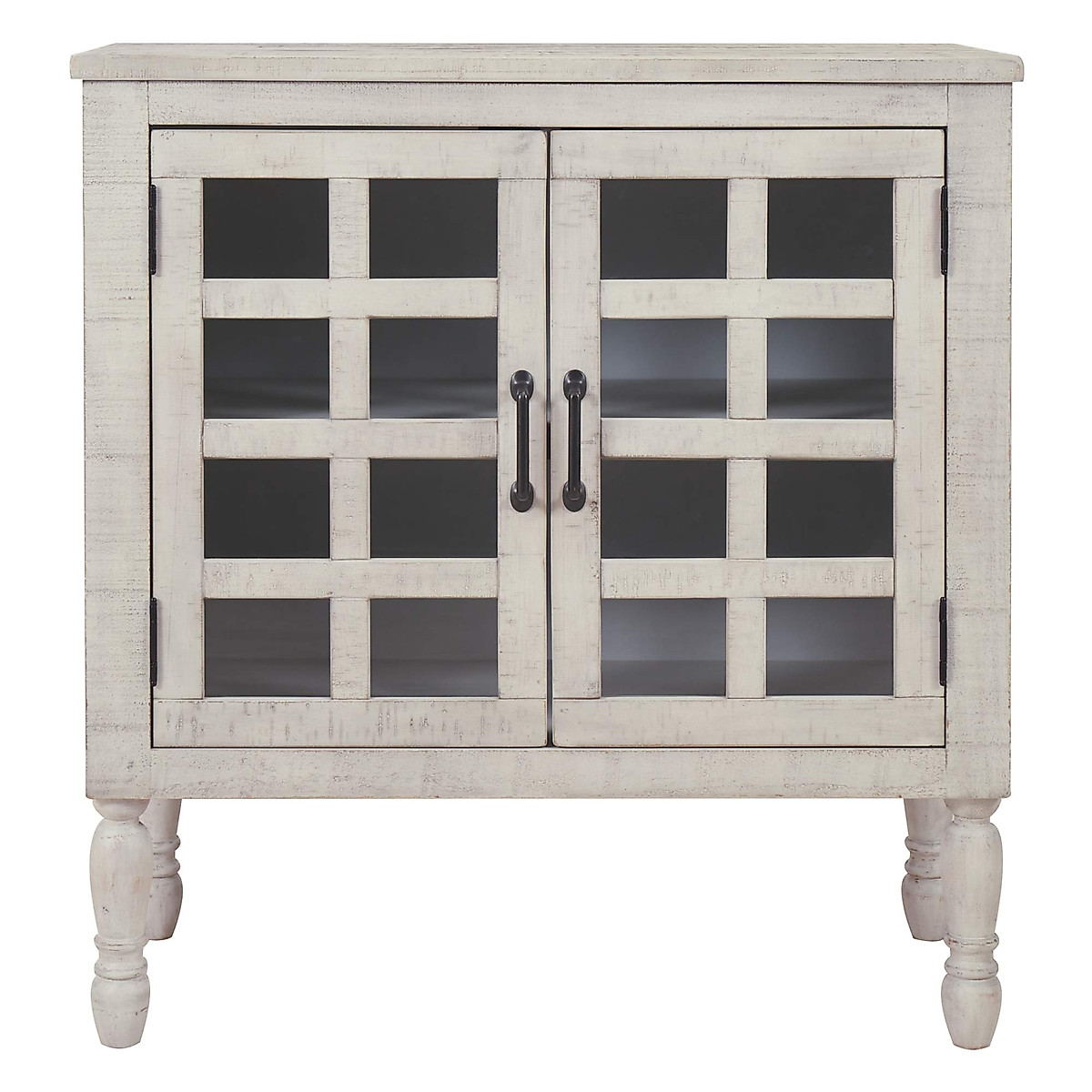 Signature Design by Ashley Falkgate Cottage Farmhouse Accent Cabinet, White