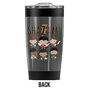 Logovision Shazam! Movie Chibi Group Stainless Steel Tumbler 20 oz Coffee Travel Mug/Cup, Vacuum Insulated & Double Wall with Leakproof Sliding Lid | Great for Hot Drinks and Cold Beverages