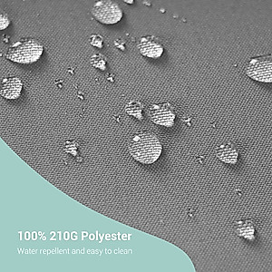 BUNANNM Patio 3-Piece Outdoor Furniture Sets, Steel Frame Bistro Rocking Chairs with Thick Cushions and Coffee Table for Deck, Yard and Balcony, Grey