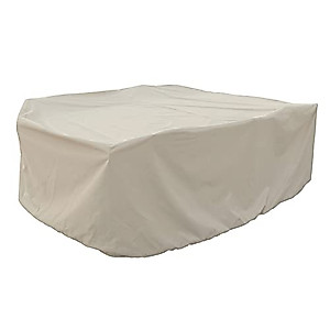 Treasure Garden Medium Rectangular Table Cover without Umbrella Hole - 72"W x 102"D x 36"H