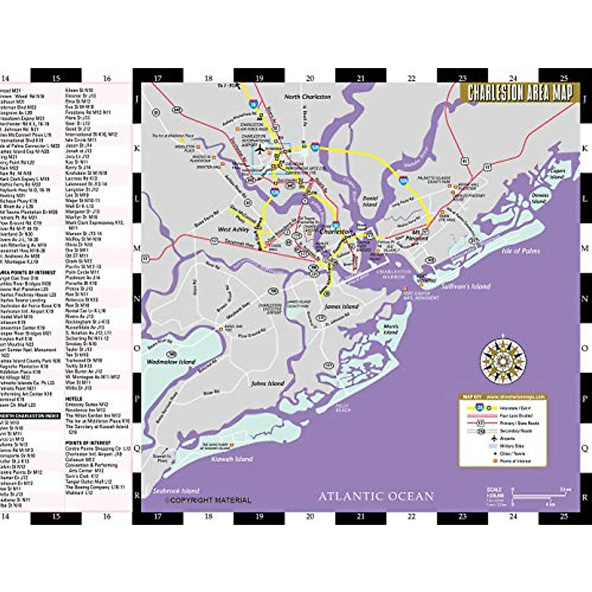 Streetwise Charleston Map - Laminated City Center Street Map of Charleston, South Carolina (Michelin Streetwise Maps)