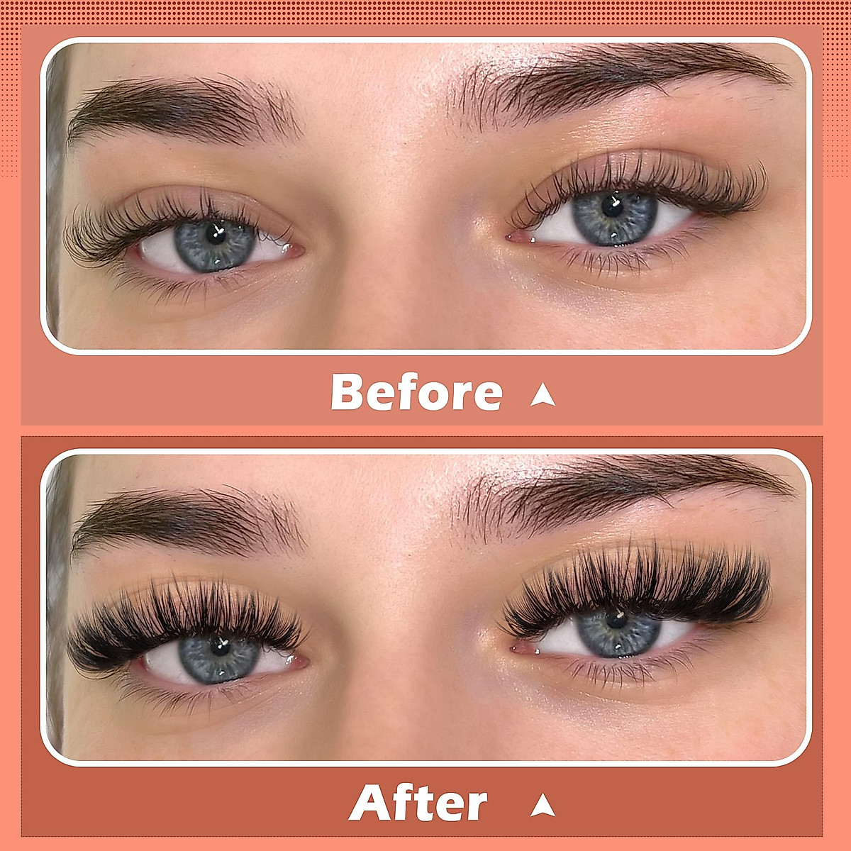 Lash Clusters Wispy DIY Eyelash Extension Individual Lashes 7-15MM D Curl Fluffy Cat Eye Lash Clusters Extension 9 Pairs 72Pcs Self Application at Home by JIMIRE