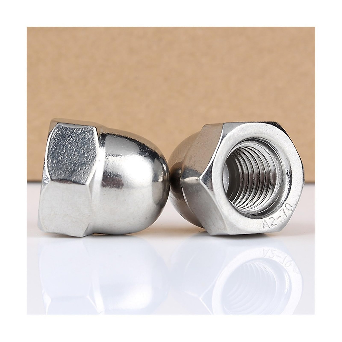 WALENI 5-20pcs Acorn Cap Nut M3 M4 M5 M6 M8 M10 Stainless Steel Decorative Dome Cap Nuts Blind Nuts(201 Stainless Steel,M10 (5pcs))