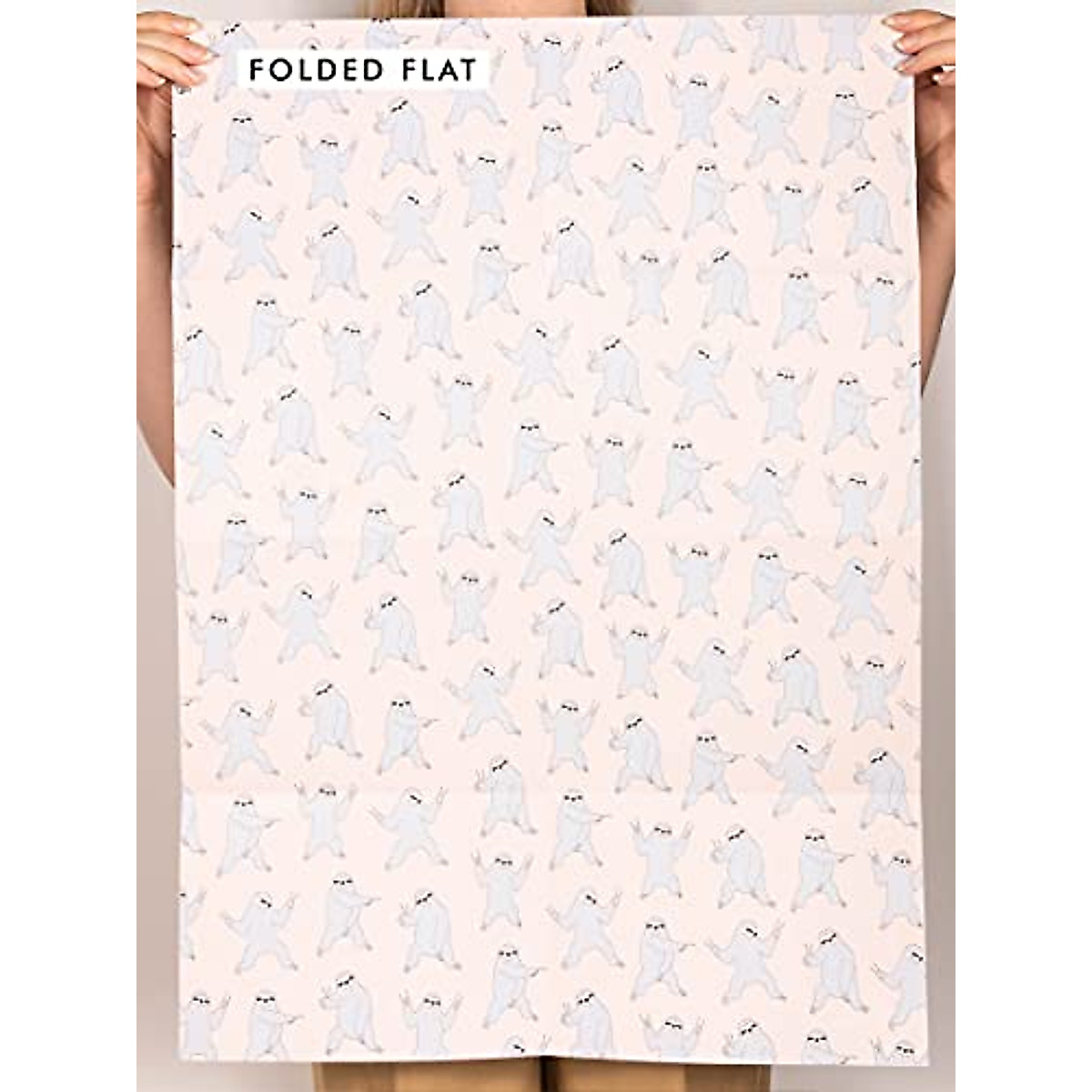 CENTRAL 23 - Cool Wrapping Paper for Boys - Dancing Sloths - Blue - 6 Gift Wrap Sheets - Men Women Girls Teenage - Recyclable