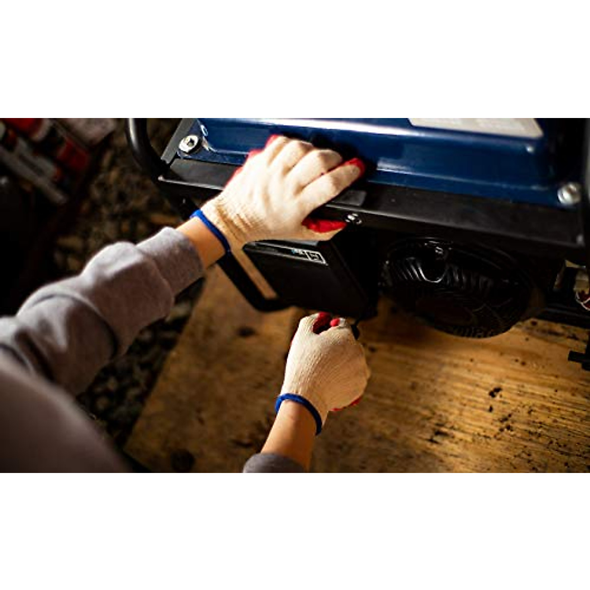 G & F Products 3106-10 String Knit Palm, Latex Dipped Nitrile Coated Work Gloves For General Purpose, 10-Pairsper Pack, Red, Large