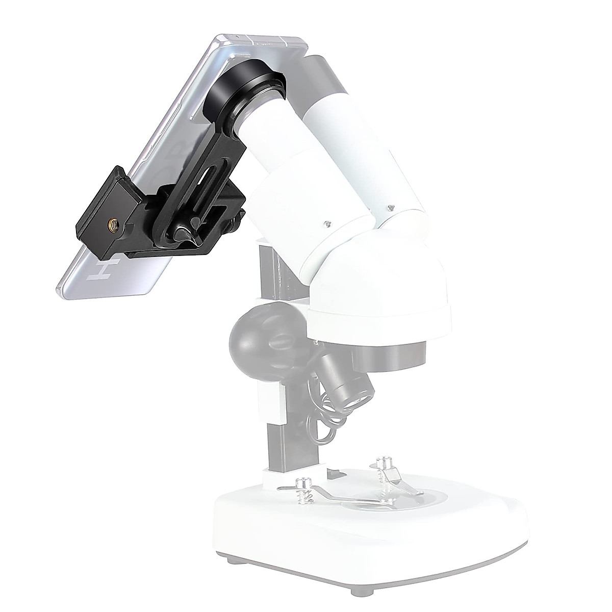 Microscope Lens Cellphone Adapter, Microscope Smartphone Camera Adapter - for Microscope Eyepiece Tube 23.2mm, Built-in WF 16X Microscope Eyepiece