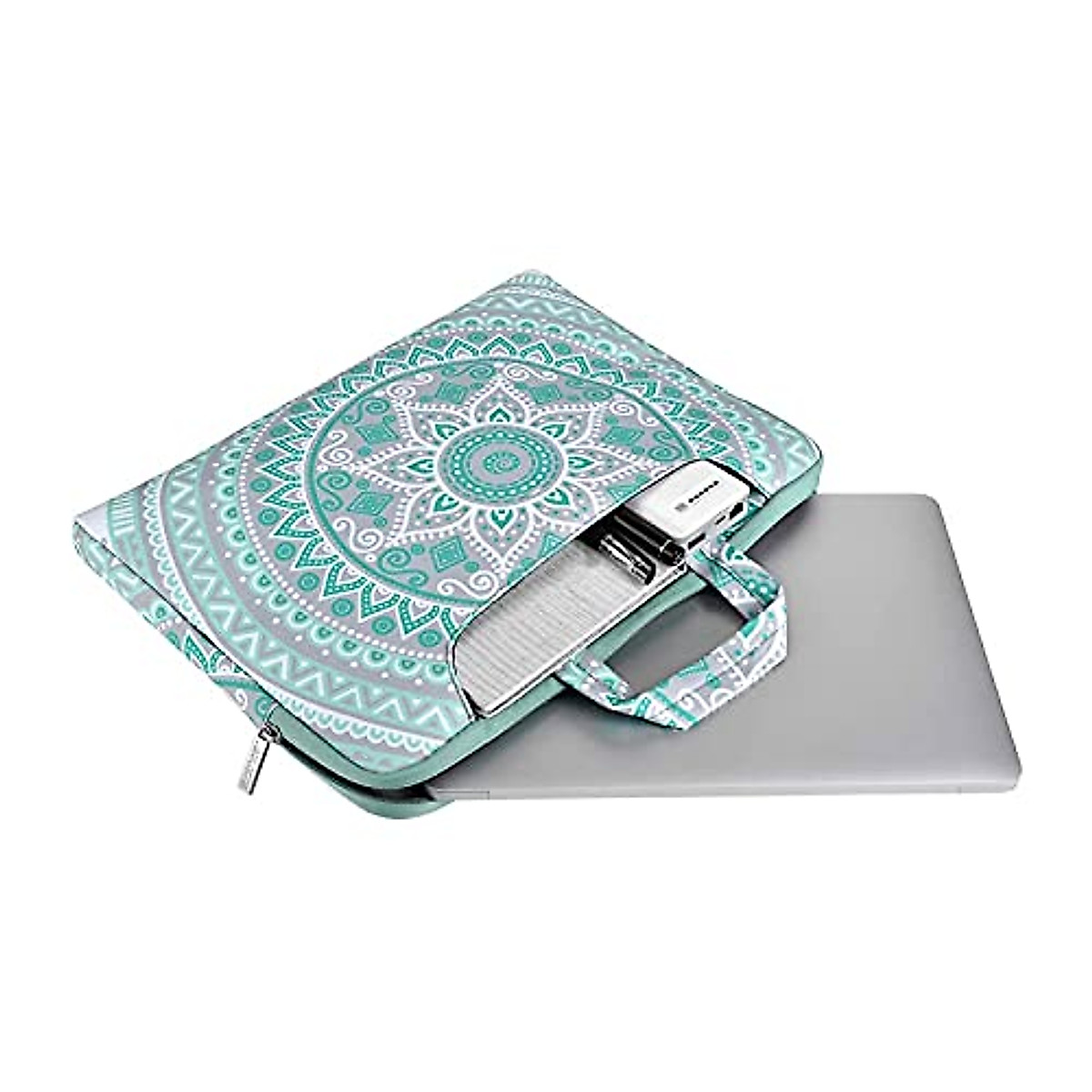 MOSISO Laptop Shoulder Bag Compatible with MacBook Air/Pro,13-13.3 inch Notebook,Compatible with MacBook Pro 14 inch 2023-2021 A2779 M2 A2442 M1, Carrying Briefcase Handbag Sleeve Mandala MO-MDL001