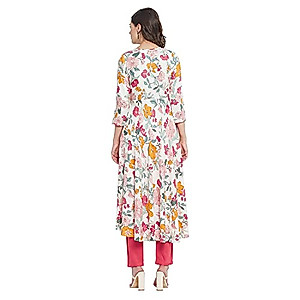Tissu Women's Rayon Multicolor Printed A-Line Kurta 2139_Multicolor_XS