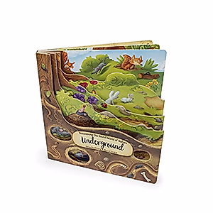 Discovering the Secret World of Nature Underground (Happy Fox Books) Board Book Takes Kids Ages 3-6 Deep into the Ground with Every Turn of the Page, plus Fun Facts and Vocabulary Words (Peek Inside)