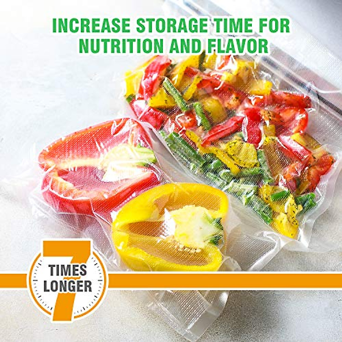 KOIOS Vacuum Sealer Bags for Food Vacuum Sealer Bags Rolls,8" x 16' Food Vacuum Rolls, BPA Free Vacuum StorageBags for Food or Sous Vide, Seal a Meal, Heavy Duty (2 Rolls)