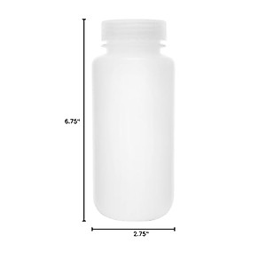 EISCO Reagent Bottle, 500mL - Wide Mouth with Screw Cap - HDPE Labs