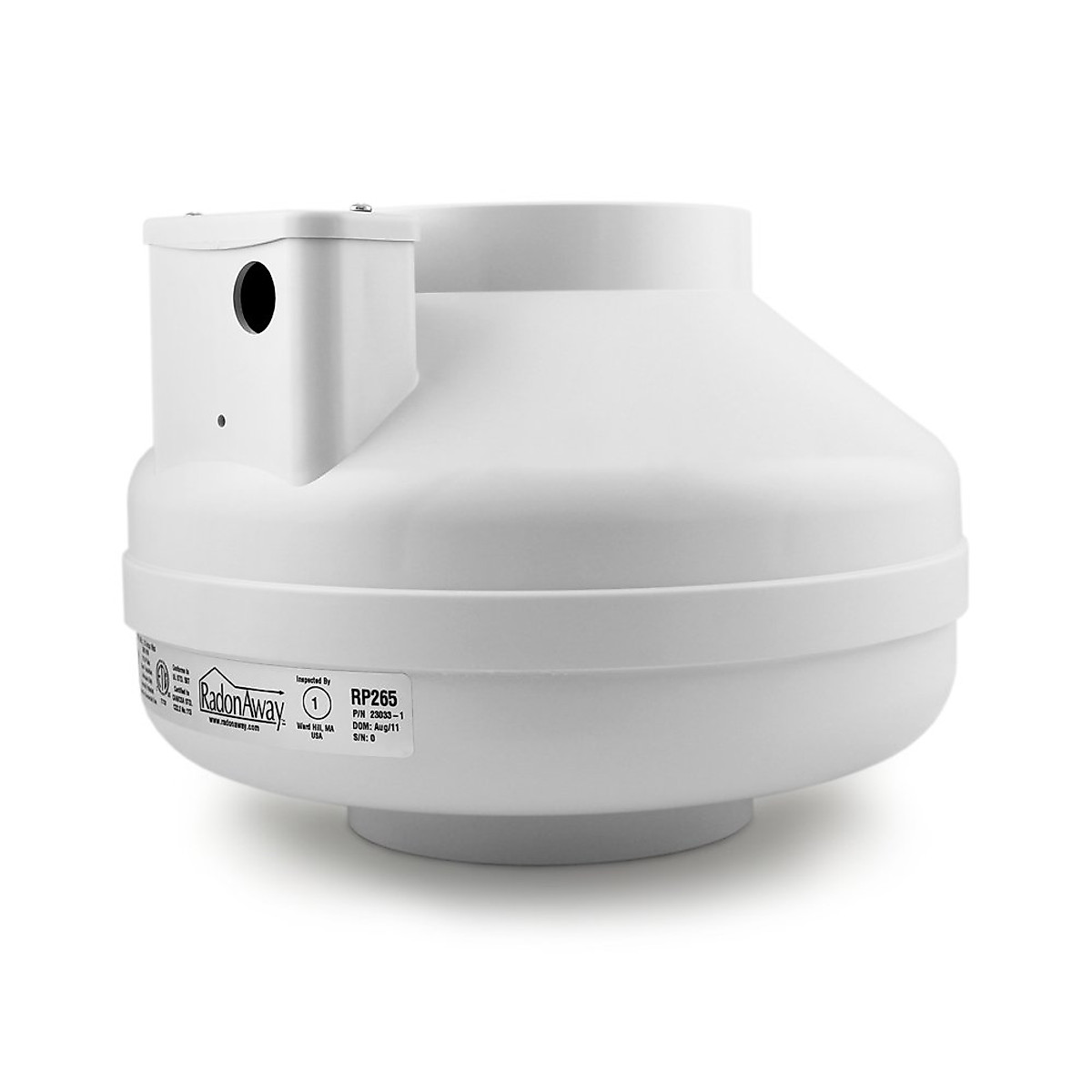 RadonAway 23033-1 RP265 Radon Mitigation Fan, 6"