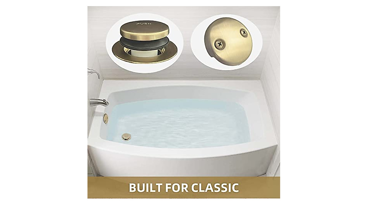 GETPRO Gold Tub Drain Kit - Durable & Universal Solution