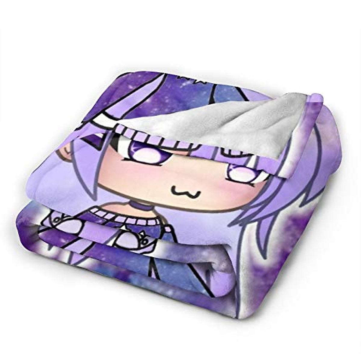 Kefeng Ga-cha Li-fe Cartoon All Season Blanket Ultra Soft Throw Blanket Flannel Fleece, Warm Fuzzy Blanket Plush Sheet for Kid Bed Couch Chair Living Room 50"X40"