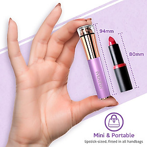 Mini Portable Facial Hair, Lips and Chin Removal Trimmer for Women, Facial Painles Epilator Pen, 18K gold-plated 13mm hypoallergenic rotary head. 360° LED light for Instant and Painless Hair Removal