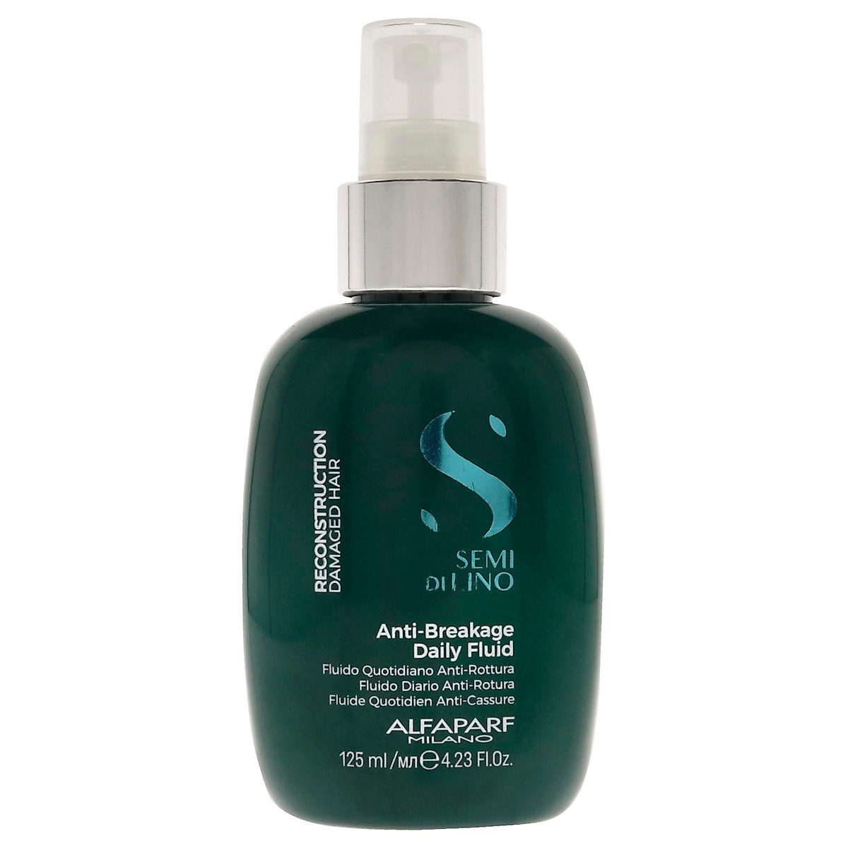 Alfaparf Milano Semi Di Lino Reconstruction Reparative Anti-Breakage Daily Fluid - Professional Salon Quality - For Damaged Hair - Repairs, Provides Shine and Volume - 4.23 Fl Oz
