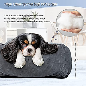 AIPERRO Dog Bed,Small Dog Beds,Cozy Small Pets Friendly Design Machine Washable Rectangle Cat Bed,Orthopedic Calming Dog Sofa Bed Soft Sleeping Puppy Beds,Breathable Cuddler and Nonskid Bottom 20x19