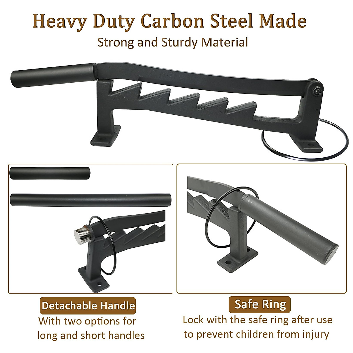 Oftest Wall Mounted Wood Splitter - Carbon Steel Wall Mounted Kindling Splitter, Firewood Kindling Splitter for Soft Wood, Manual Log Splitters with Firewood Tote Bag, Glove