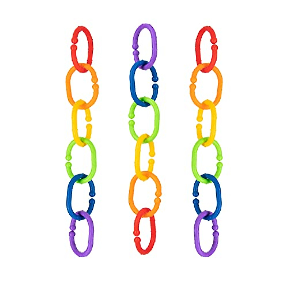 Nuby Linkables, 18 Colorful Attachable Links for Strollers, Car Seats, & Travel