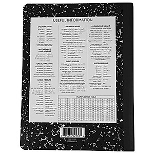 School Smart Hard Cover Composition Book, Unruled, 9-3/4 x 7-1/2 Inches, 100 sheets