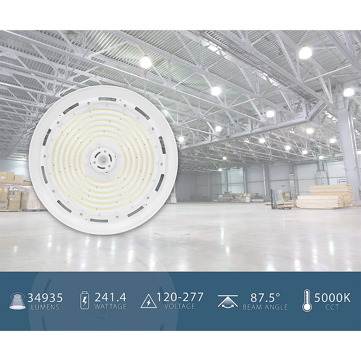 HBC4 240W White LED UFO High Bay in 5000K