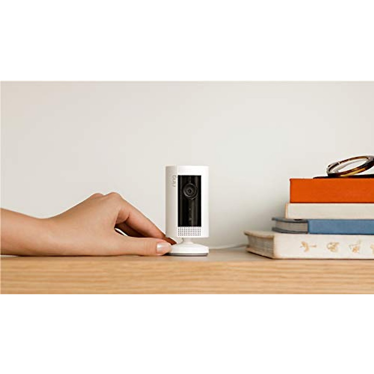 Introducing Ring Indoor Cam, Compact Plug-In HD security camera with two-way talk, White, Works with Alexa – 4-Pack