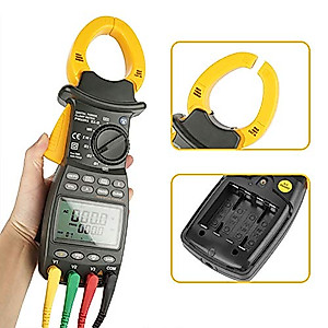 Jeanoko Professional Clamp Meter MS2203 3-Phase Digital Multimeter Power Factor Clamp Meter Digital Clamp Meter