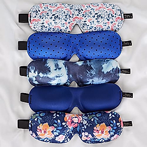 Bucky 40 Blinks No Pressure Printed Eye Mask for Travel & Sleep, Black Dot, One Size