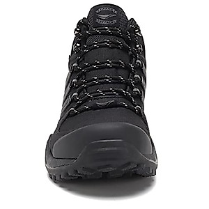 Grand Attack Hiking Boots for Men Hiking Shoes Lightweight Anti Slip Trekking Trails Outdoor Work Shoes Black Size 9-9.5